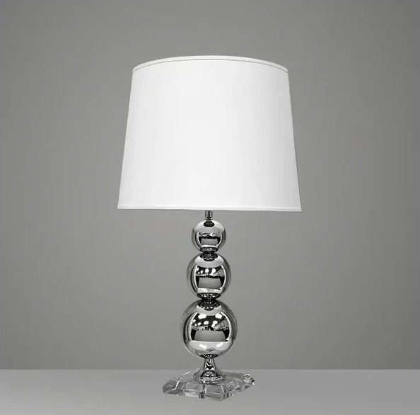 Abajur Golden Art 3 Bolas Metal Ø120x100x80mm Base Quadrada 720mm 1L ...