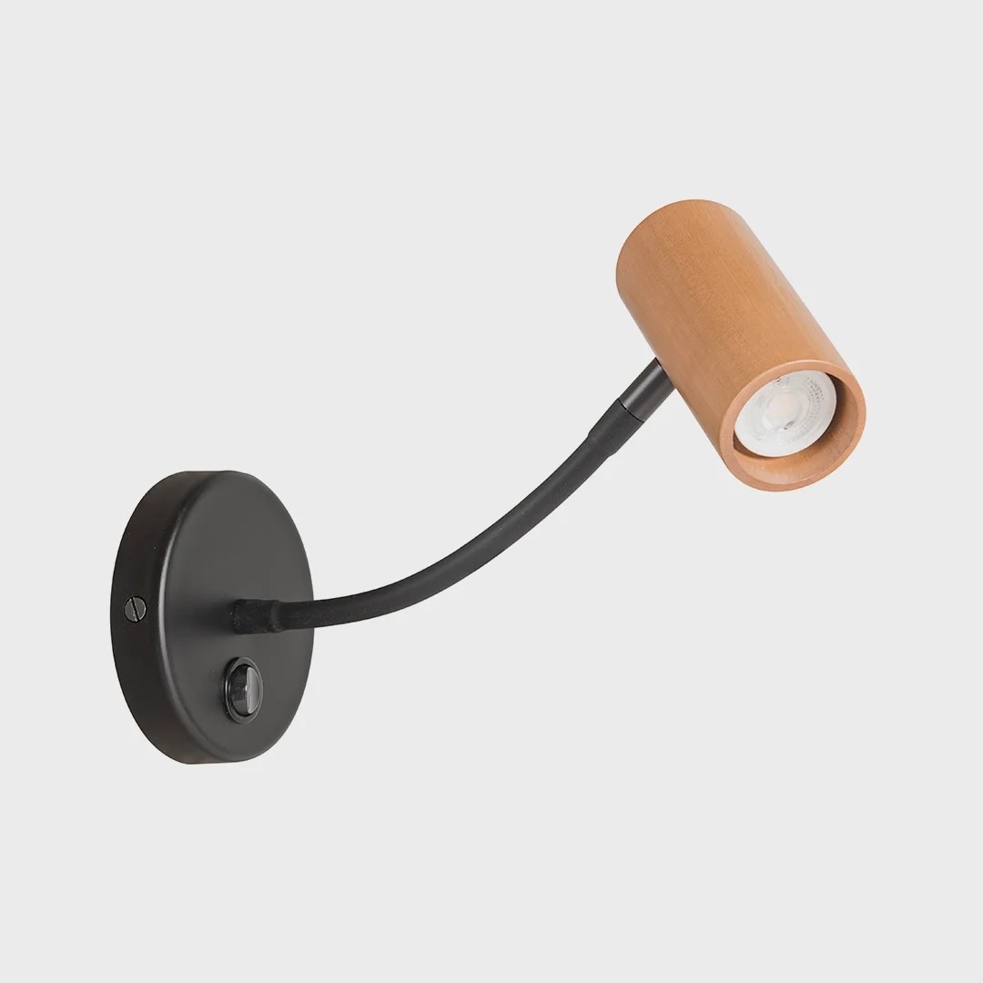 Arandela Madelustre Point Madeira Castanho Haste Flexível MR11 3249 ...