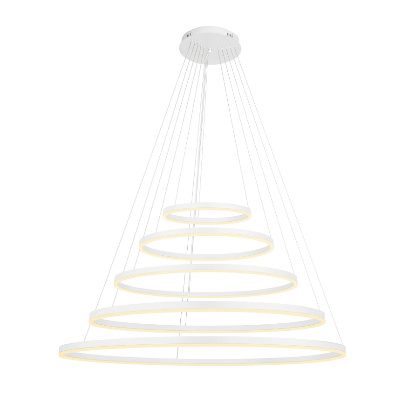 Pendente GMH Cosmos Branco 243 watts 3000K Bivolt Ø400/600/800/1000/1200mm P-COSMOS-400-BRANCO ...