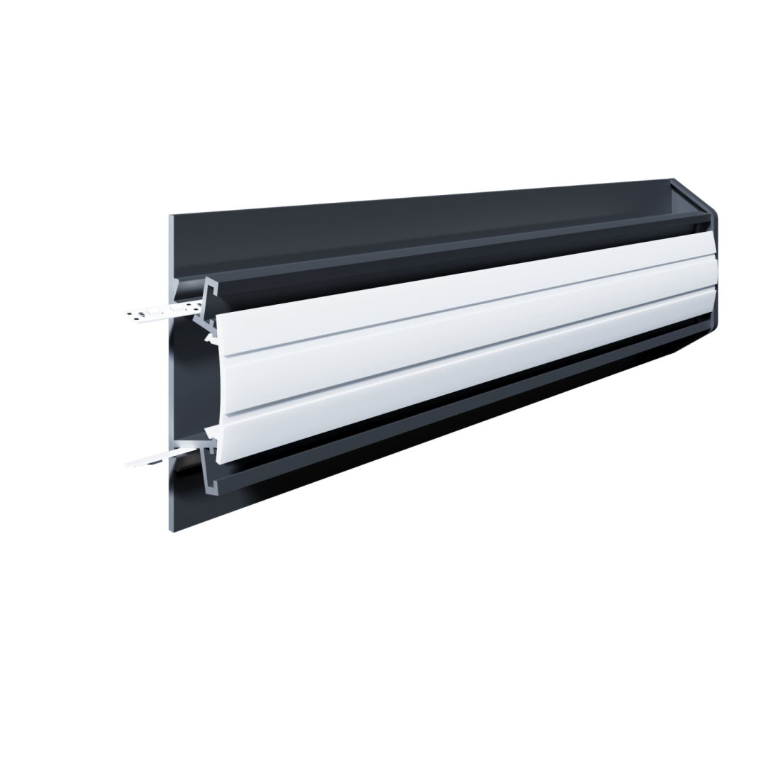 Perfil/Arandela Alpertone Ascella 85x22mm Preto Barra 3 Metros 8015-P3 ...